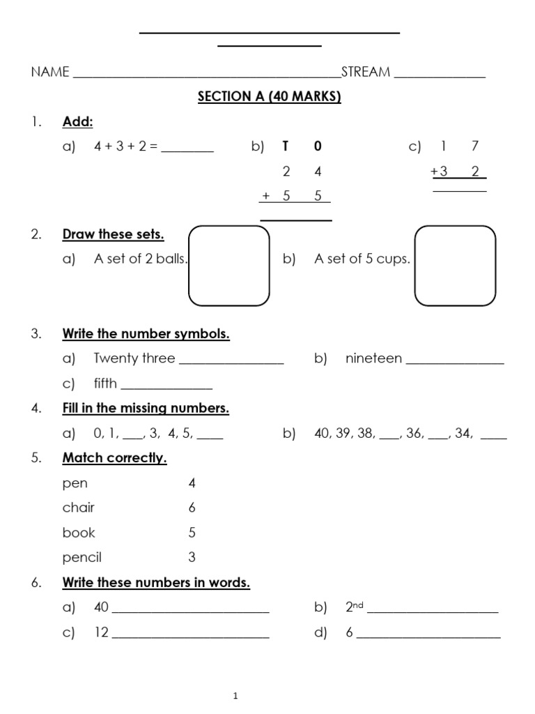 Beginning of Term II Examination 2023 Mathematics | PDF | Mathematics | Arithmetic