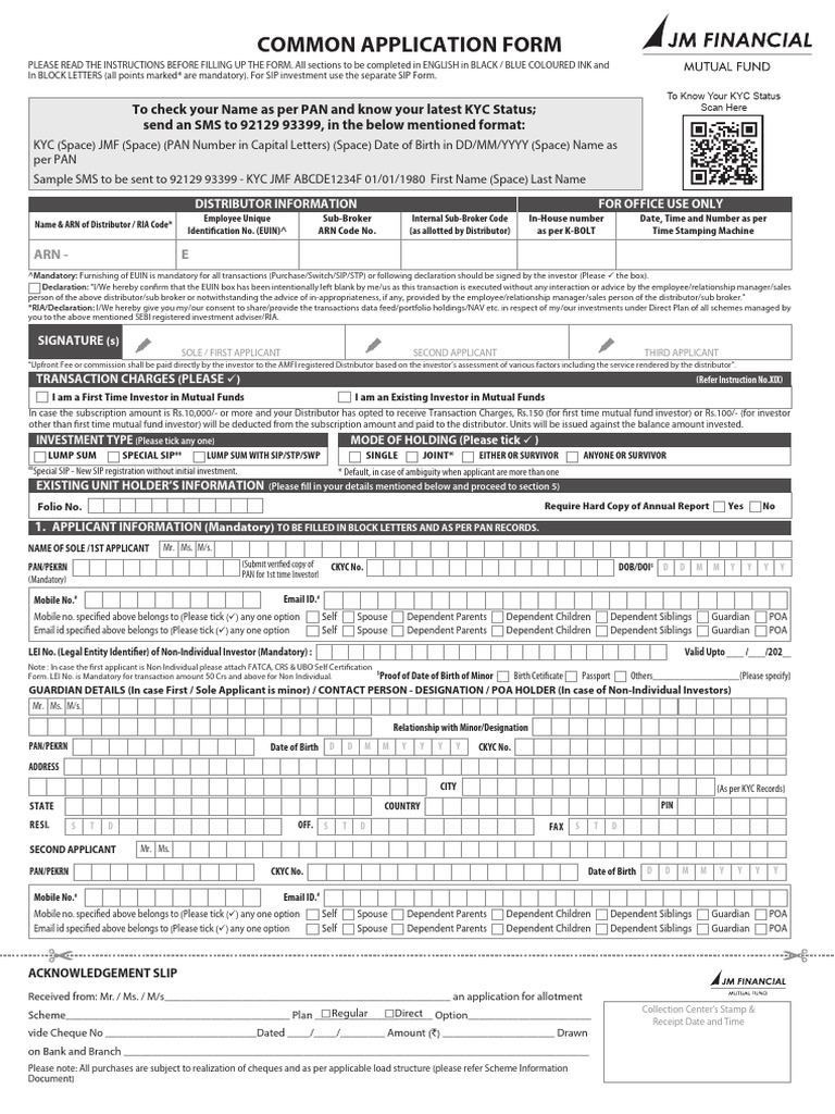 Common Application Form-1 | PDF | Cheque | Banks