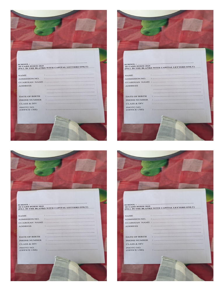 ID Card Form 4in1 Fresh | PDF