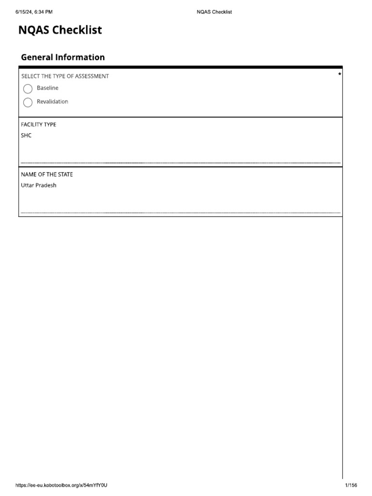 NQAS Checklist | PDF