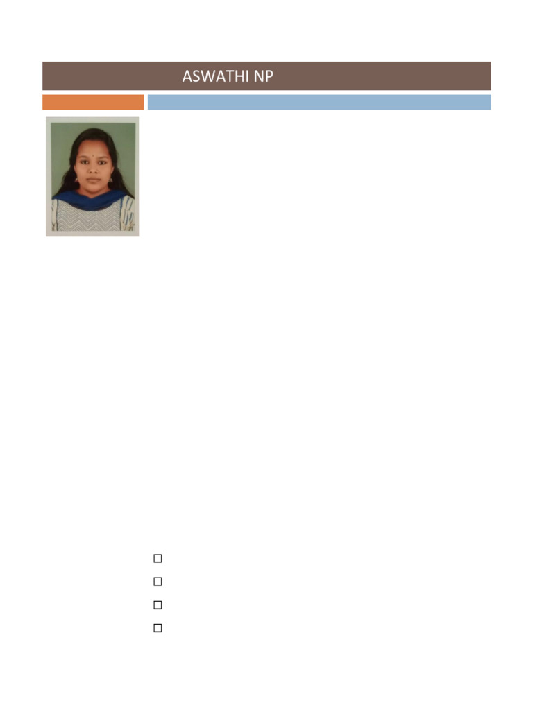 ASWATHI's Resumebbbh | PDF