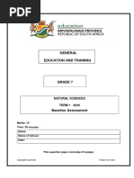 Grade 6 NST Baseline Assessment 2025 | PDF | Foods | Plants