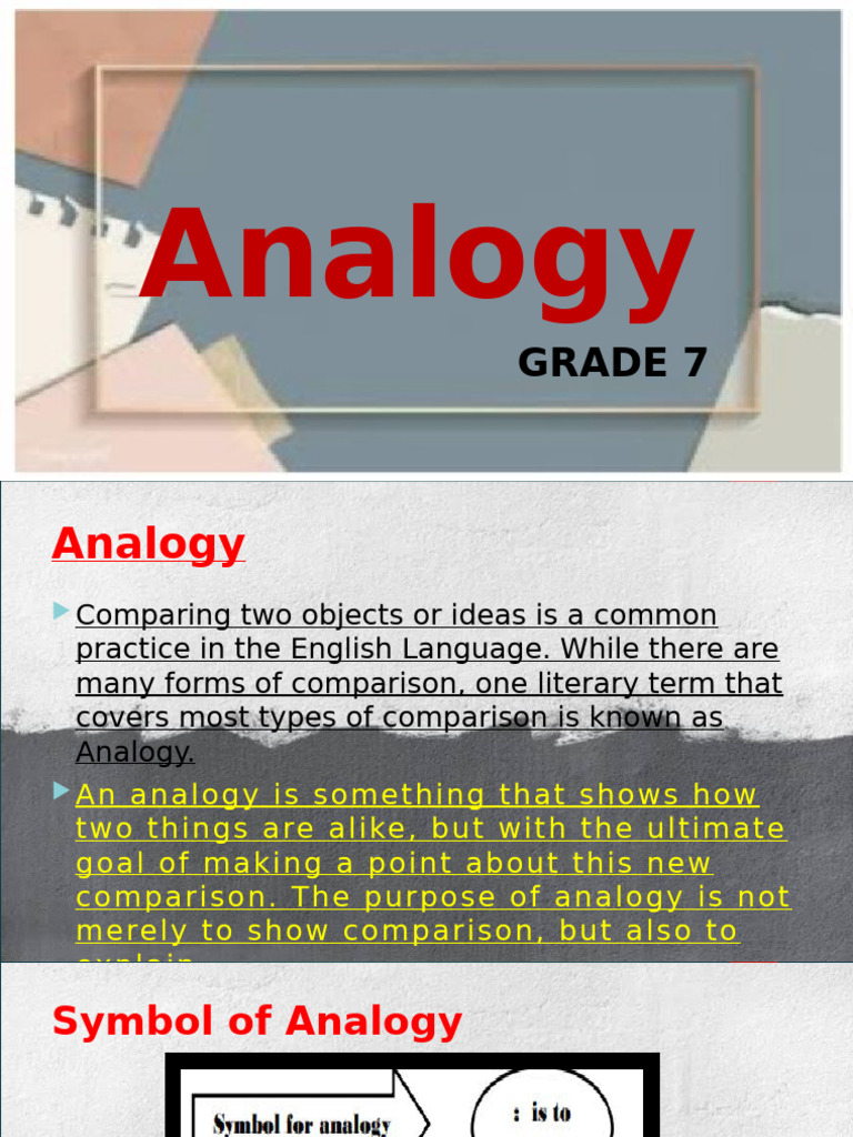Understanding Analogies for Grade 7 | PDF | Analogy