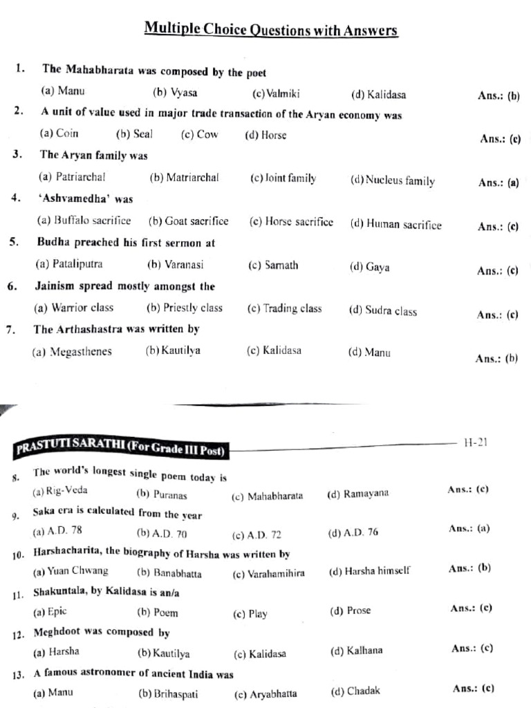Indian History MCQ | PDF