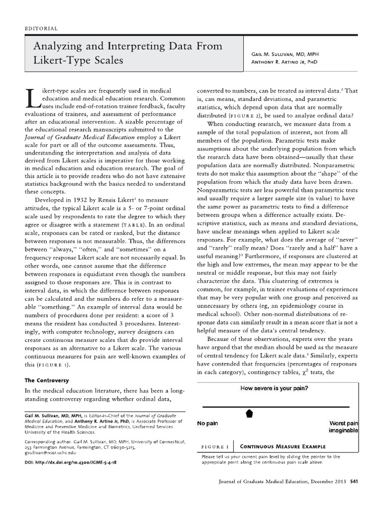 Analyzing and Interpreting Data From Likert-Type Scales | PDF