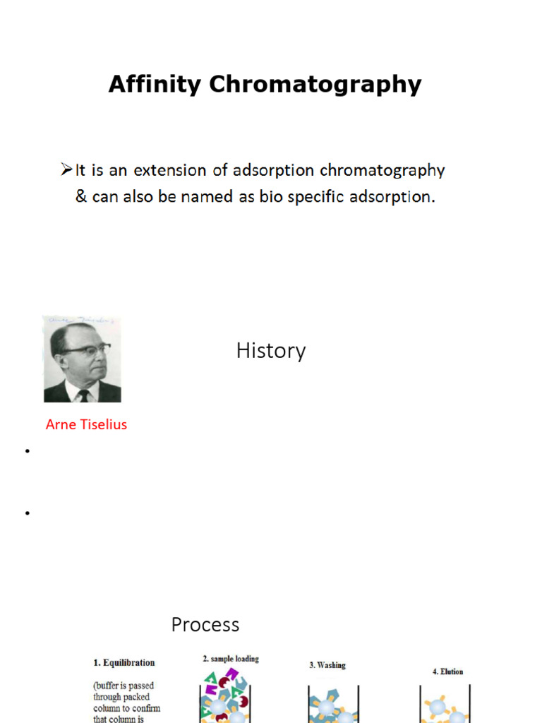 Affinity Chromatography | PDF | Chromatography | Elution