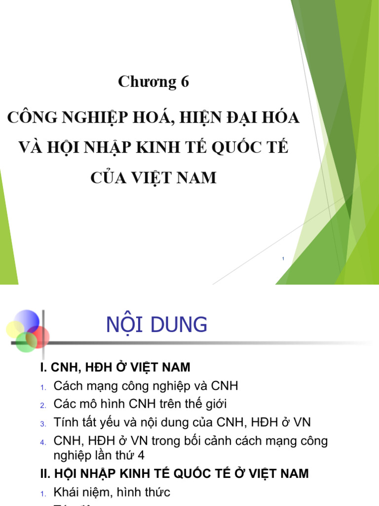 Kinh Te Chinh Tri - Chuong 6 Cong Nghiep Hoa Hien Dai Hoa Va Hoi Nhap | PDF