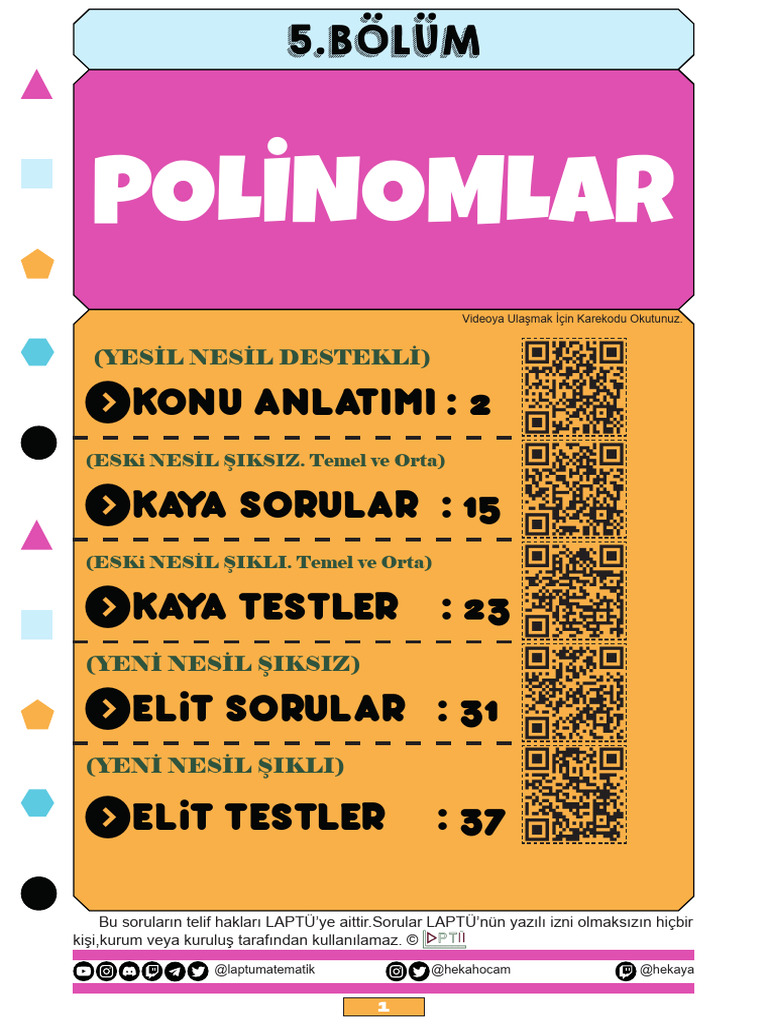 5 - Polinomlar | PDF