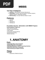 Mbbs 1st Year Books and Syllabus | PDF