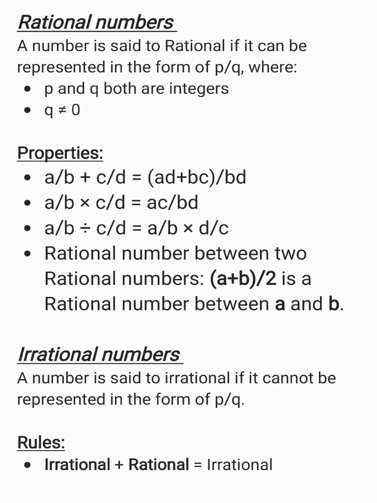Irrational and Rational | PDF