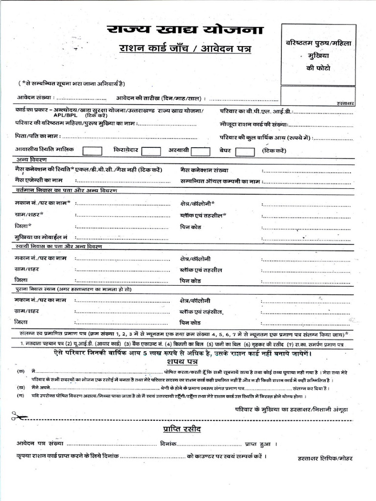 Ration Card Correction | PDF