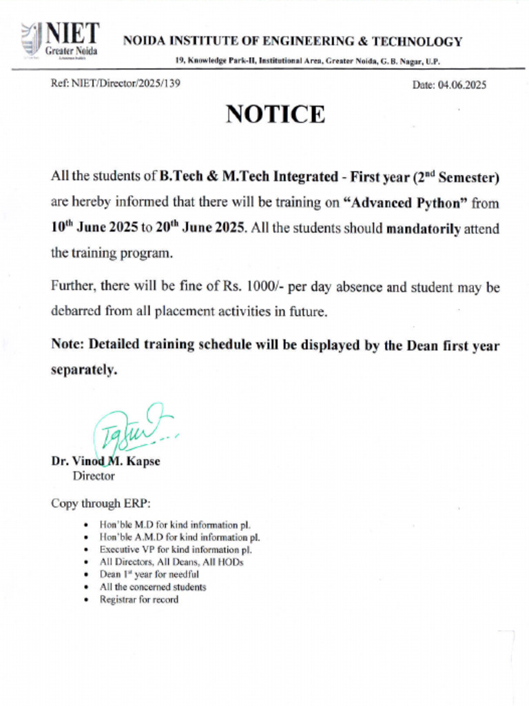 Advanced Python Training For 1st Year Students | PDF