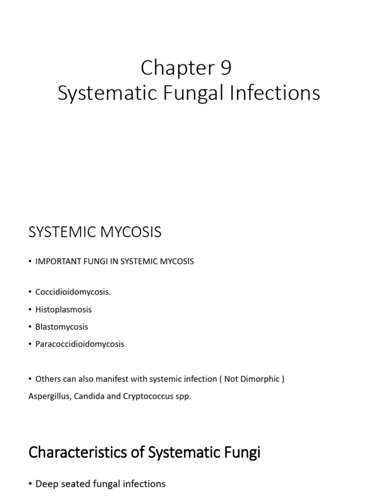 Chapter 9 - Systematic Fungal Infections | PDF | Mycology | Human ...