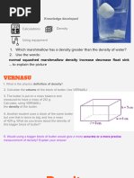 Notes - RP 05 Density - AQA Physics GCSE | PDF | Density | Volume
