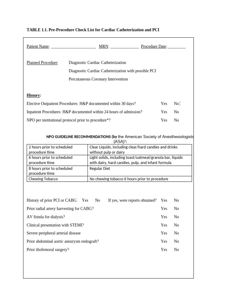 Table 1.1 | PDF | Percutaneous Coronary Intervention | Cardiovascular ...