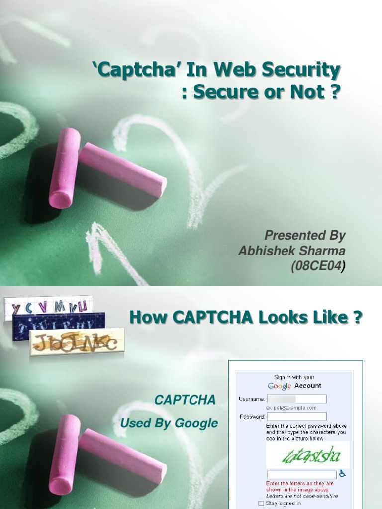 Captcha' In Web Security : Secure or Not ? - A comprehensive overview ...