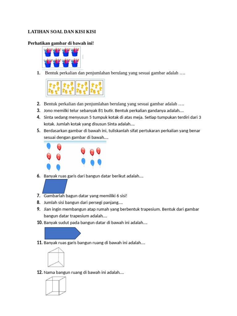 Latihan Soal Mat | PDF