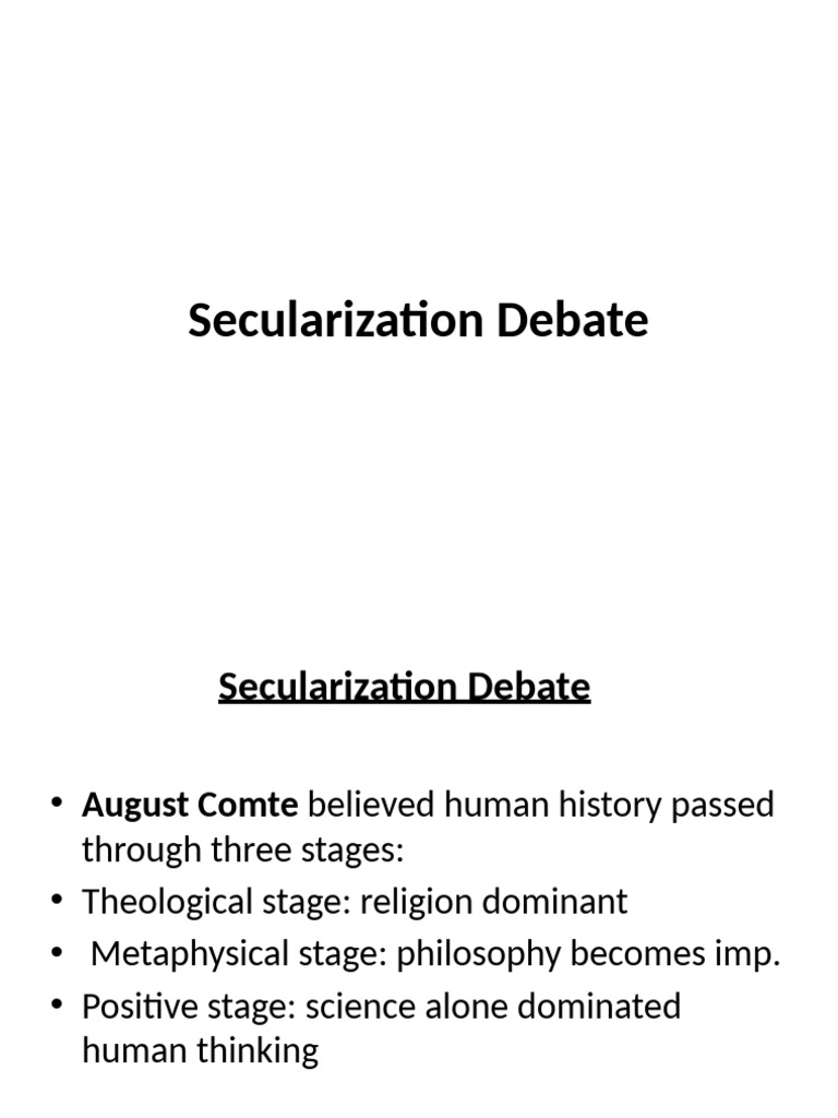 Secularization Debate: Key Perspectives | PDF | Secularity | Protestantism