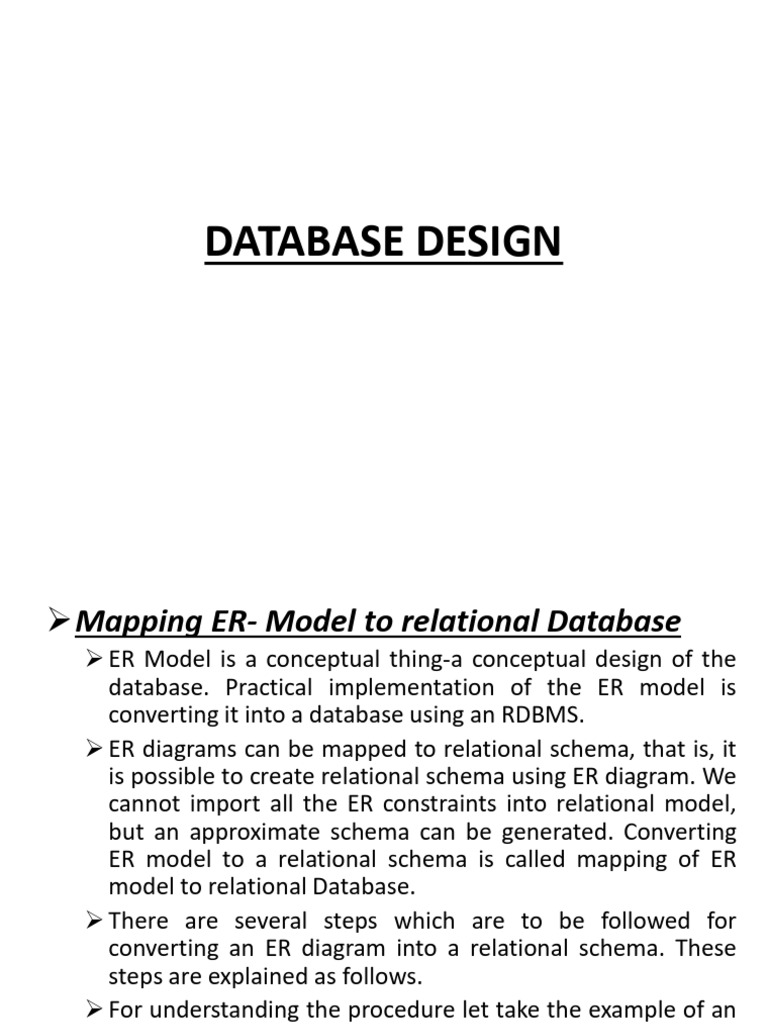 Mapping ER Model To Func - Model & Functioal Dependencies U2 | PDF | Relational Database | Databases