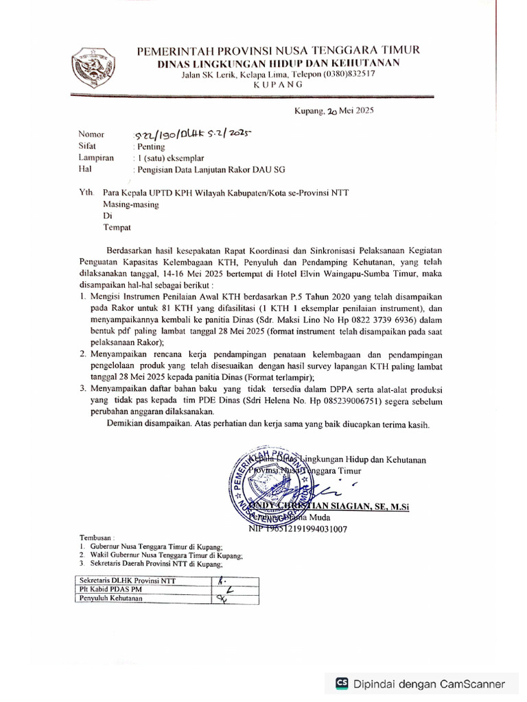 Data Penilaian Awal KTH | PDF