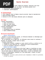 Aspect Échographique Du Kyste Ovarien | PDF | Ovaire | Utérus