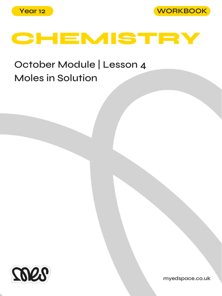 Lesson 4 Moles in Solution 1727098501 | PDF | Concentration | Mole (Unit)