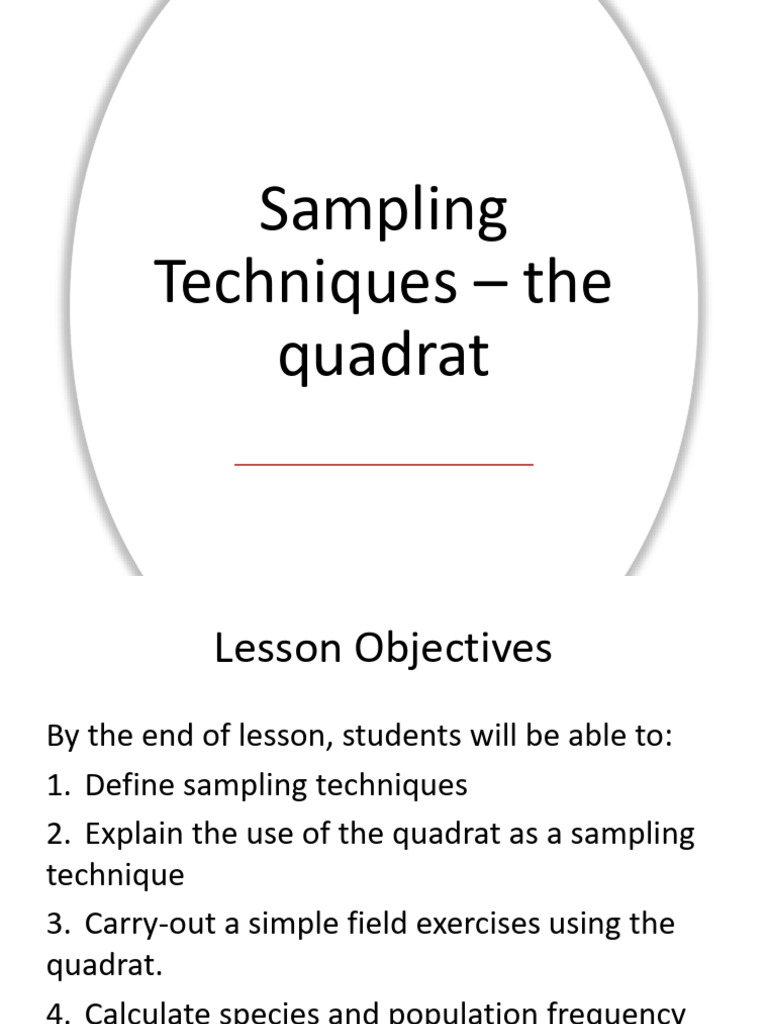Quadrat Sampling | PDF