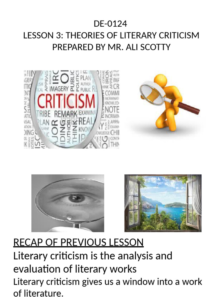 De-0124-Lesson 3 Theories of Literary Criticism | PDF | Unconscious ...
