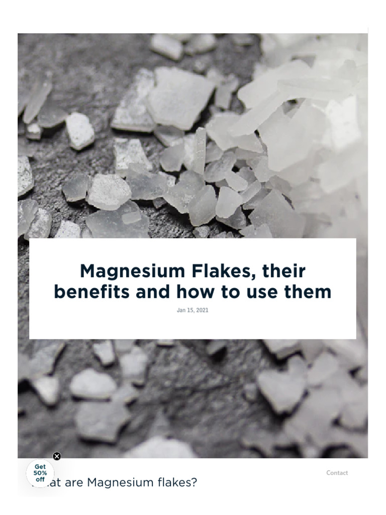 Magnesium Flakes, Their Benefits and How To Use Them - Sea Magik | PDF ...