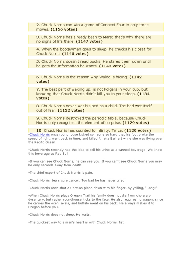 Chuck Norris Jokes | PDF