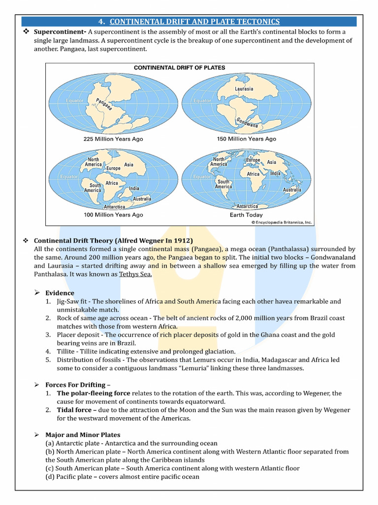 Continental Drift & Plate Tectonics | PDF