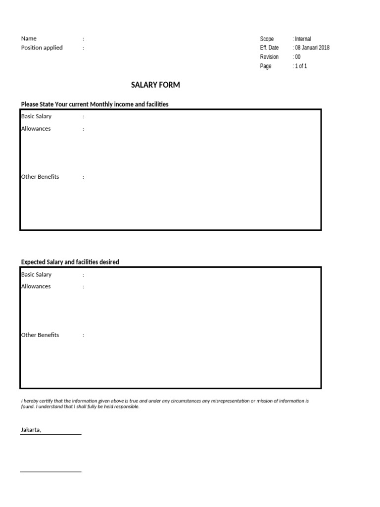 Salary Form Submission Guidelines | PDF