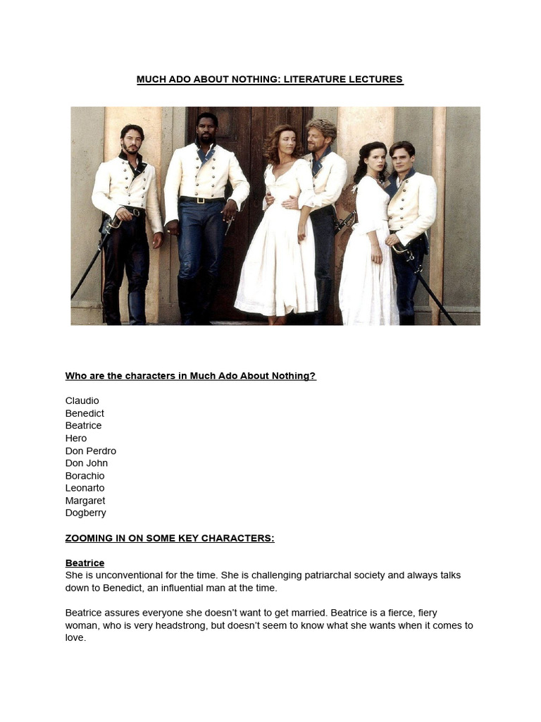 Much Ado About Nothing Literature Lectures-2 | PDF | Much Ado About Nothing