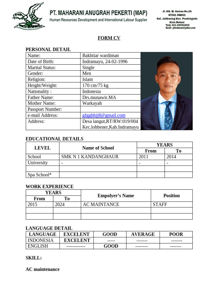 Form CV | PDF