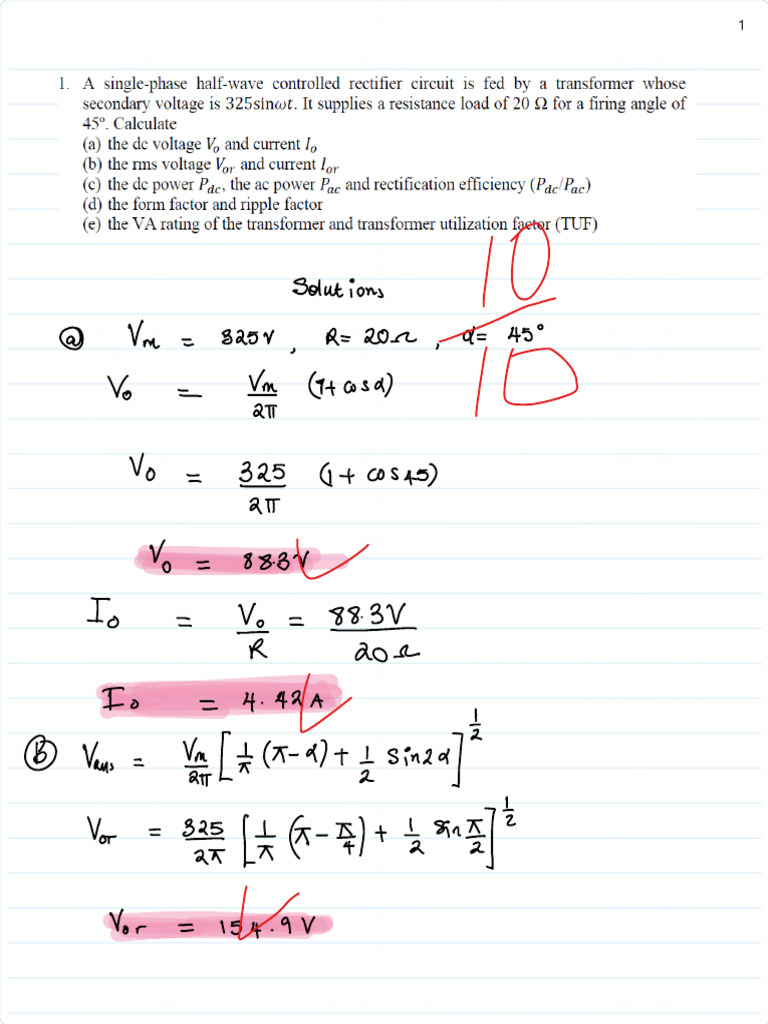 Power Electronics Assignment FOUR MARKED | PDF