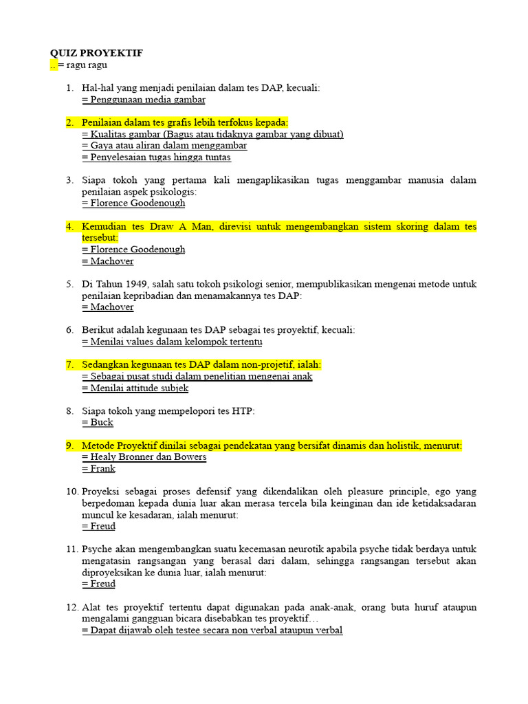 Panduan Tes Proyektif DAP dan HTP | PDF