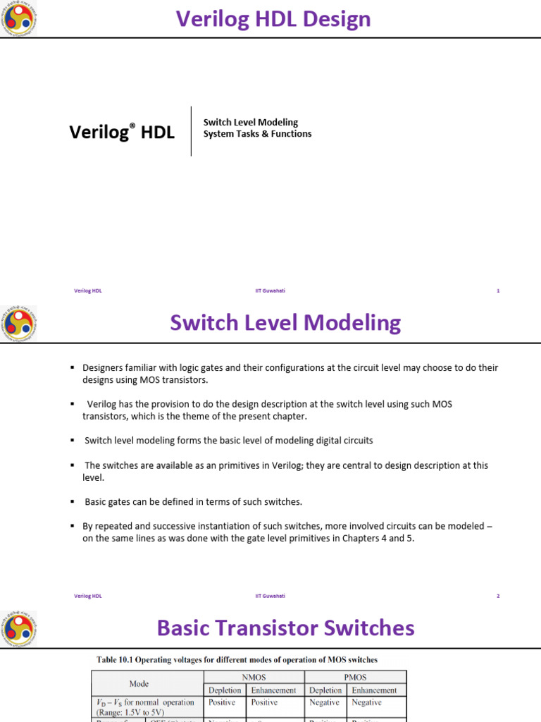 2051 1105 DOC Verilog Session 10 | PDF | Cmos | Logic Gate