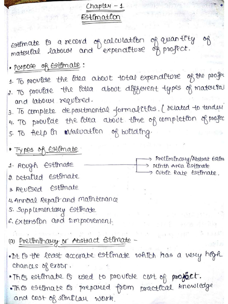 Estimation Notes | PDF