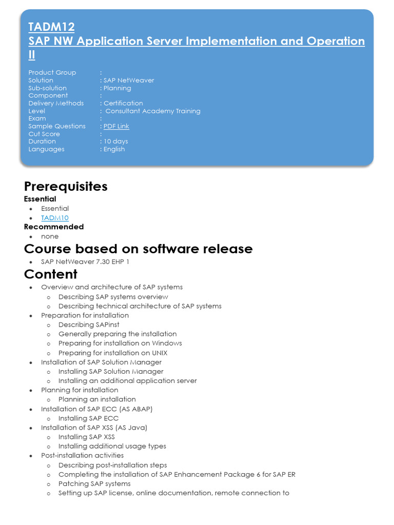 SAP NetWeaver Installation Guide | PDF | Java (Programming Language ...