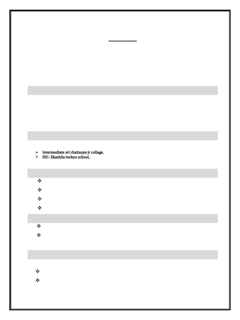 Resume of Legala Santhosh Reddy | PDF