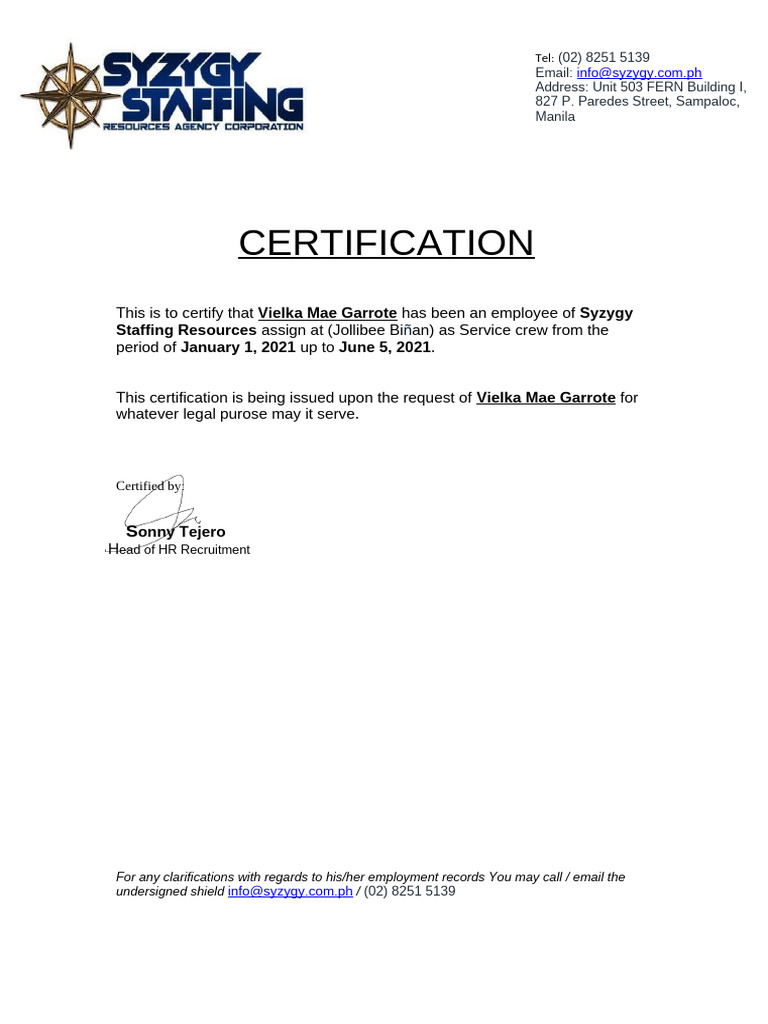Syzygy COE | PDF