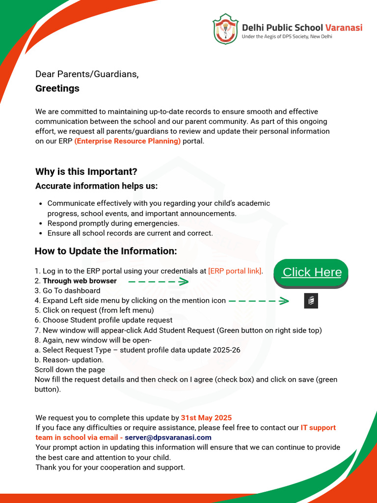 Letter To Parent Varanasi | PDF