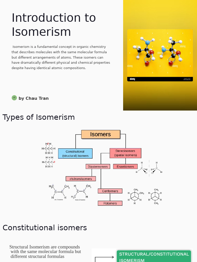 Introduction To Isomerism CHAU | PDF | Conformational Isomerism | Isomer