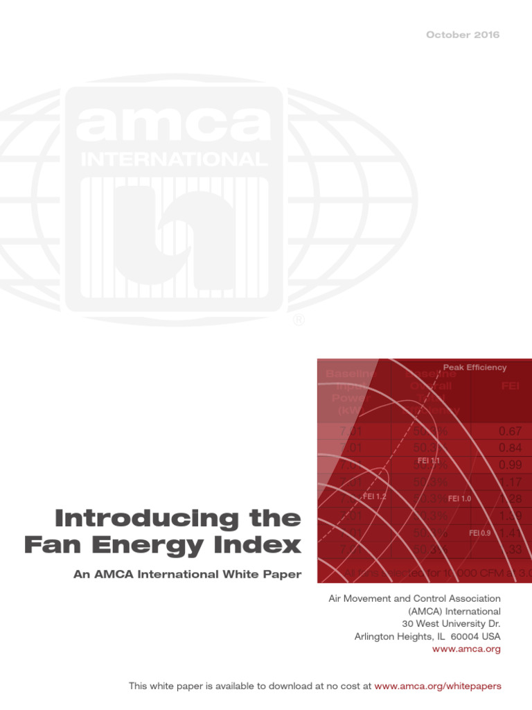 Introducing The Fan Energy Index Metric | PDF | Energy Conservation ...