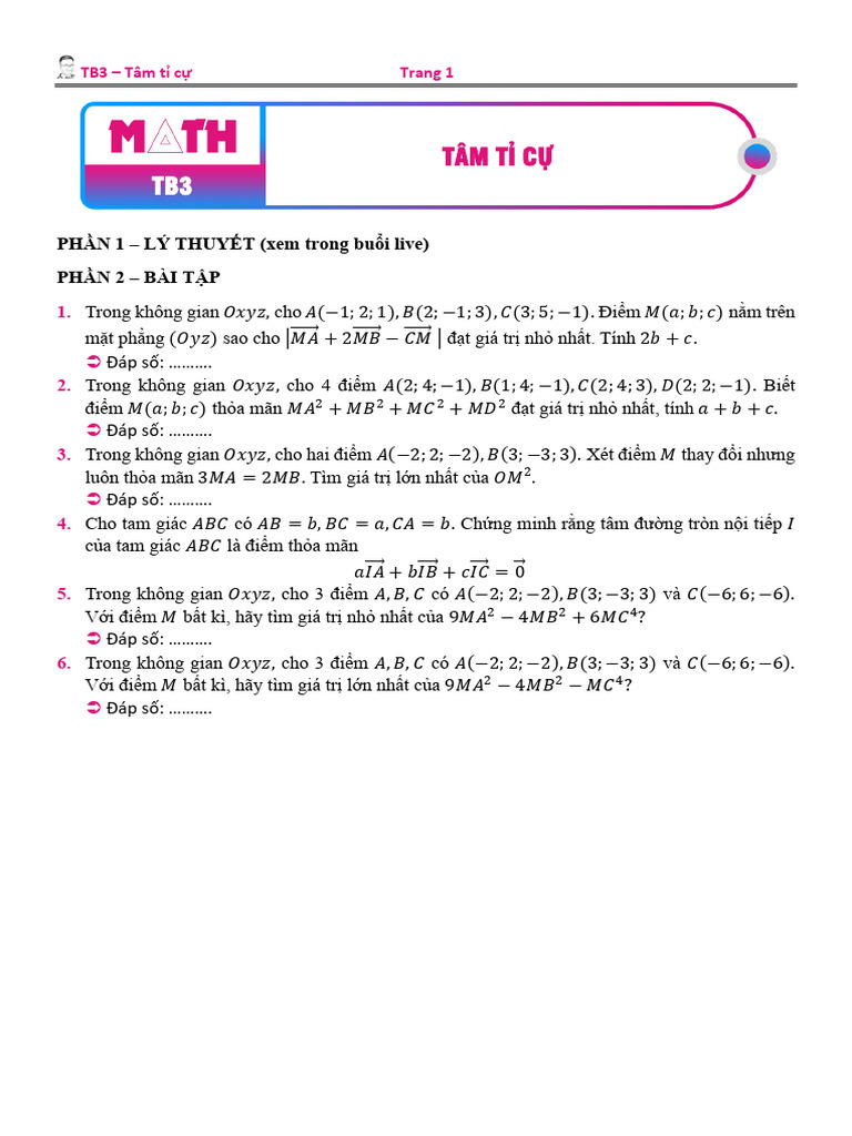 TB3 - Tâm Tỉ Cự PDF | PDF