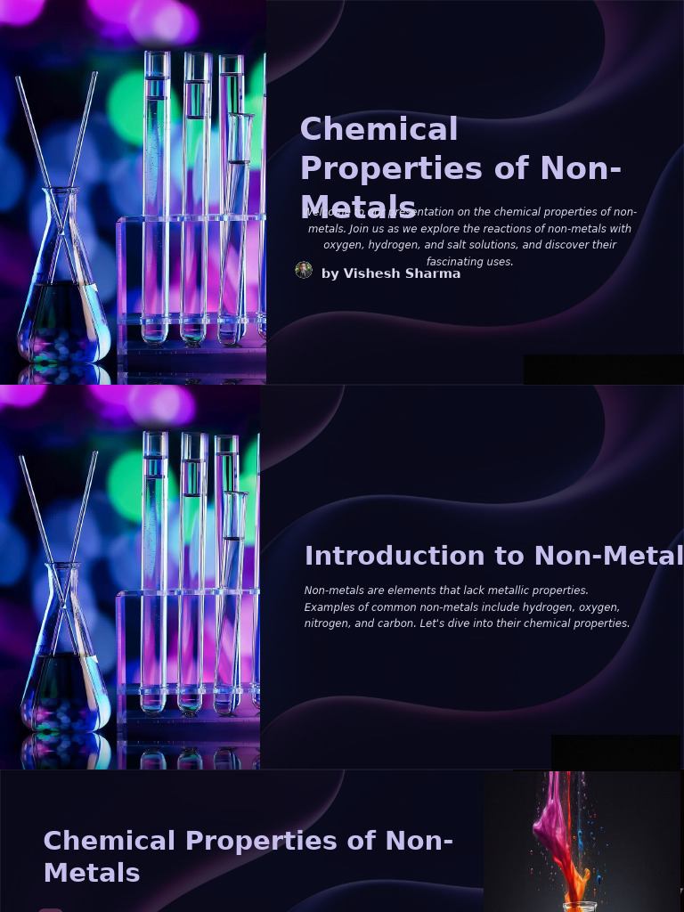 Chemical Properties of Non Metals | PDF