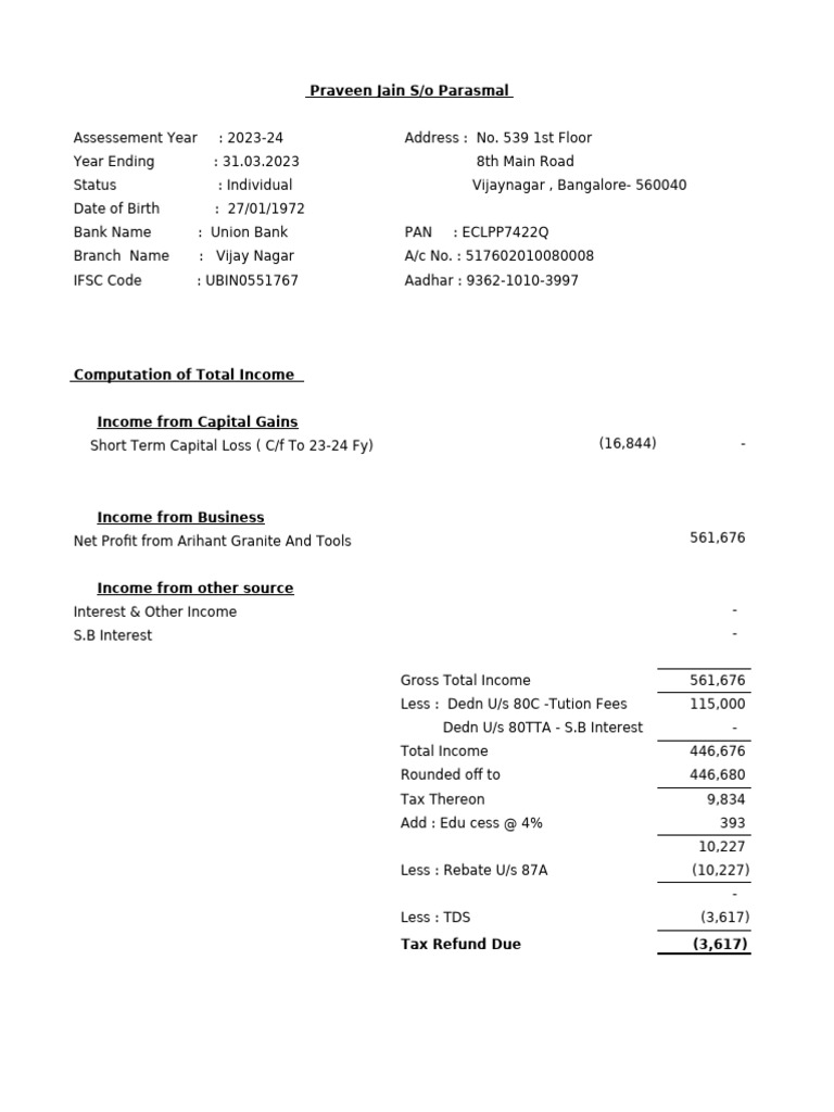 Balance Sheet and Computation | PDF | Financial Accounting | Taxes