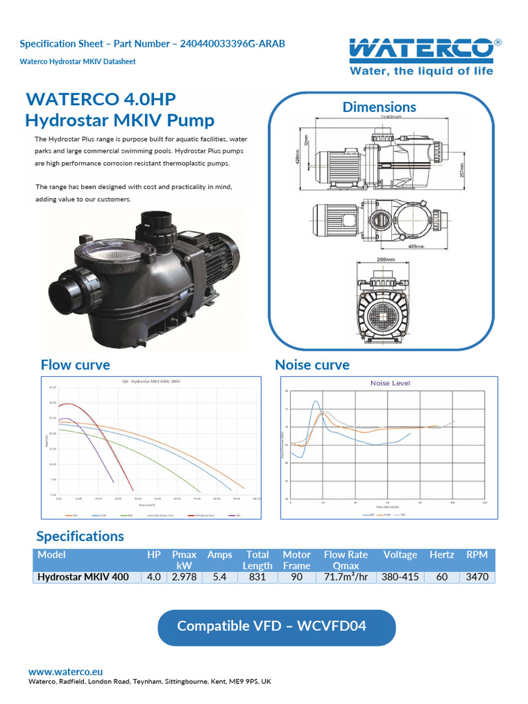Hydrostar MKIV 400 60hZ V1 | PDF