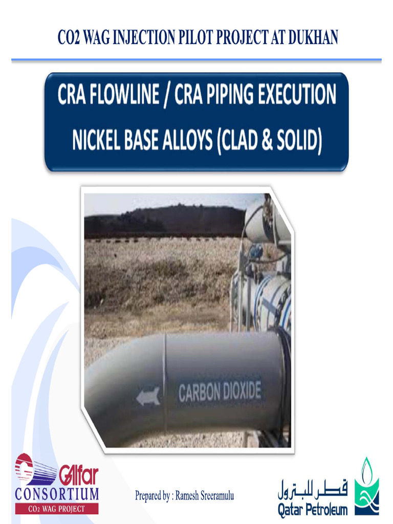 Cra Flowline & Cra Piping Execution (Nickel Base Alloys - Clad & Solid ...