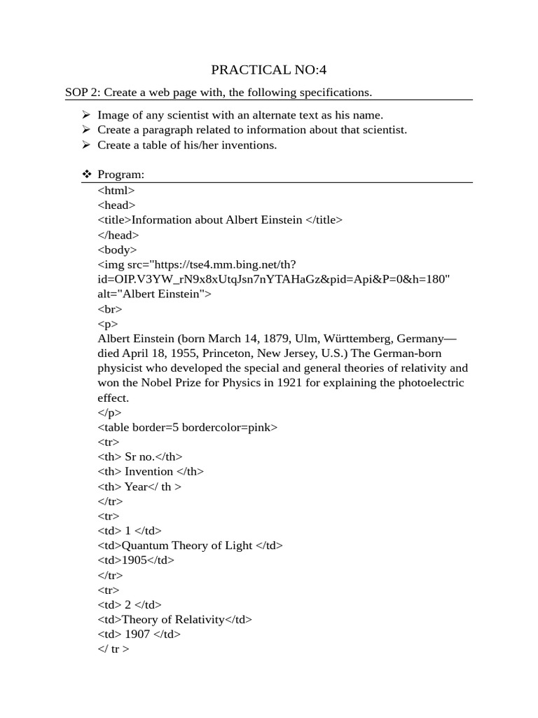 Practical No.4 | PDF